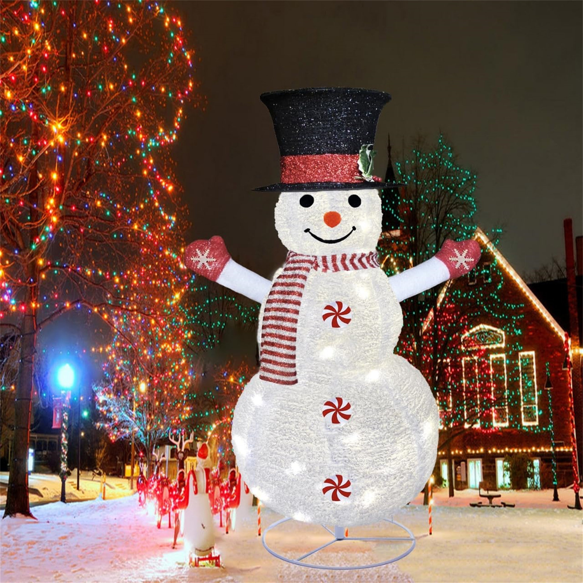 The Holiday Aisle® Lighted Christmas Snowman Decorations - Wayfair Canada