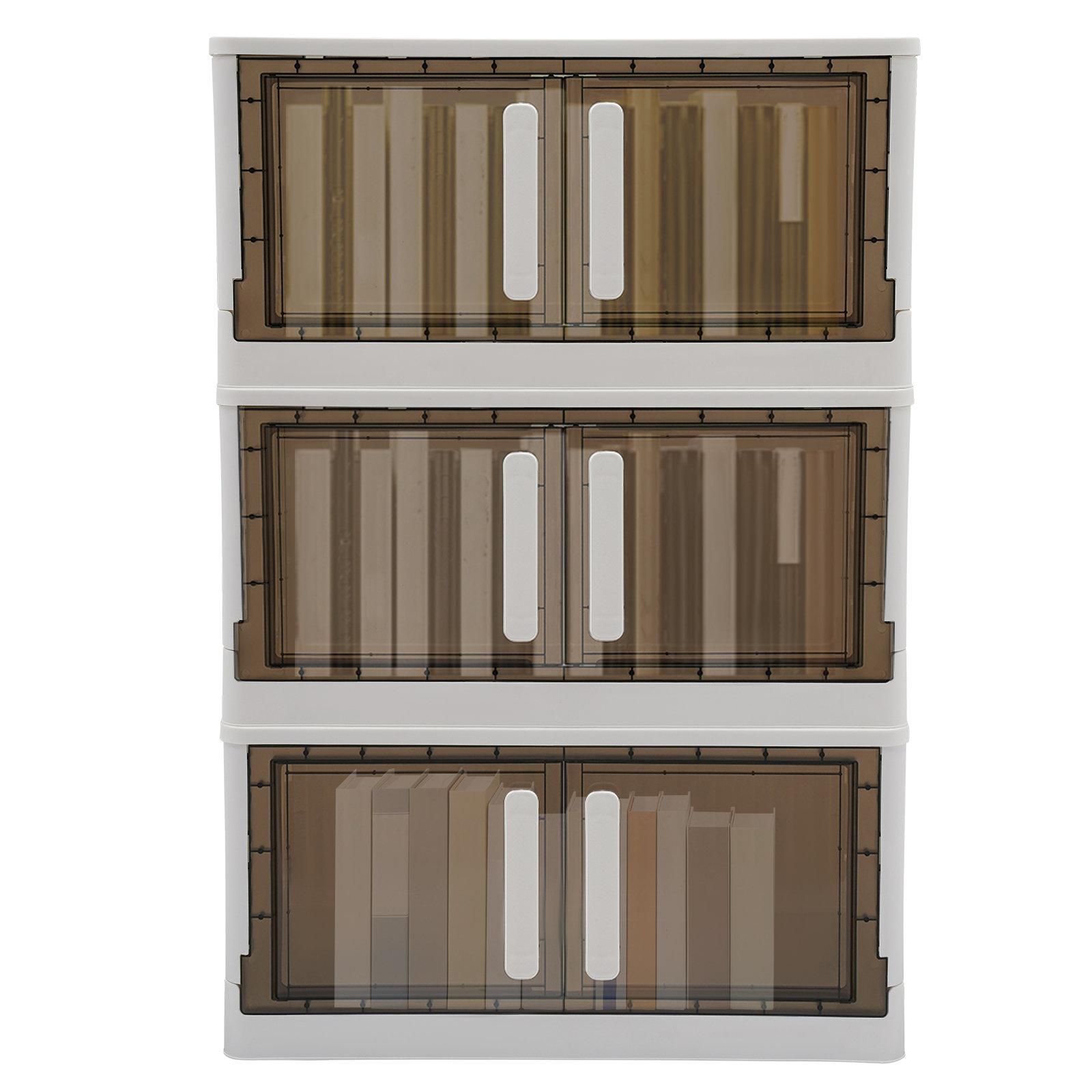 Brayden Studio Stackable Foldable Storage Bins with Lids and Wheels ...