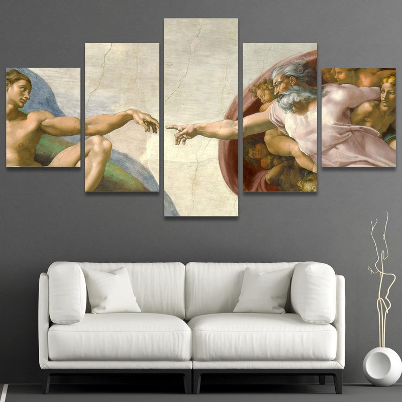 IDEA4WALL Famous Artwork The Creation Of Adam Italian Master Artist ...