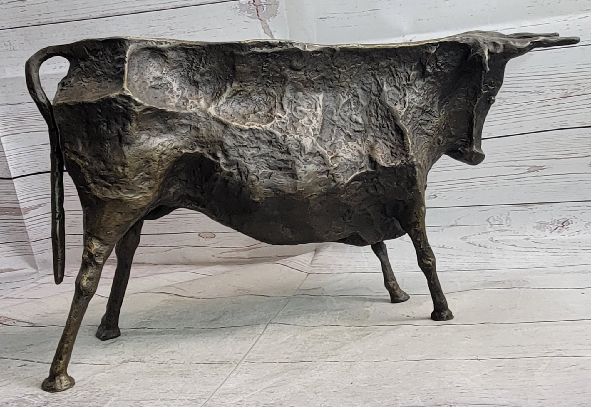 Rosalind Wheeler Caseson Hot Cast Bronze Metal Bull Sculpture Figure ...