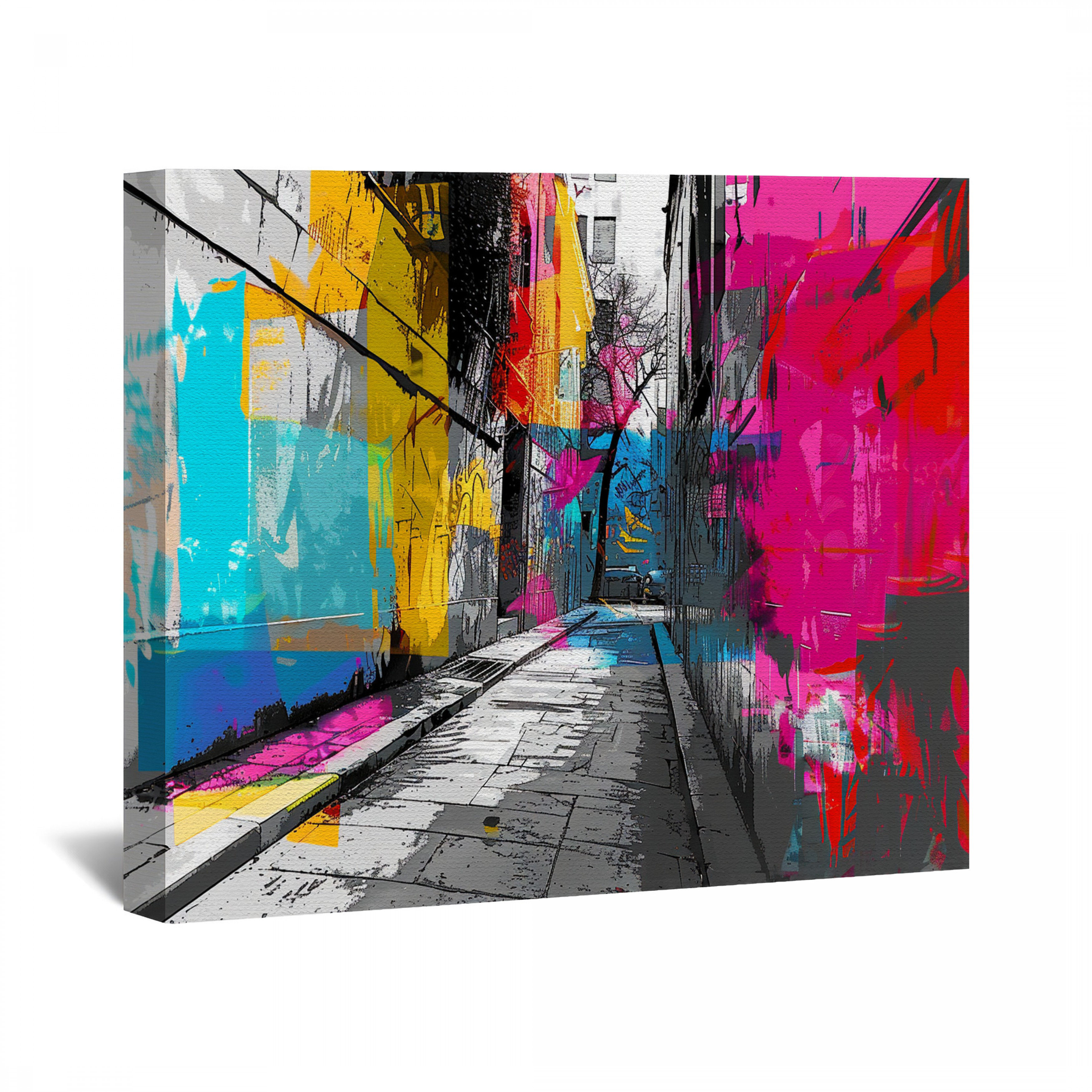 17 Stories Alley Canvas Wrap - Street Wall Decor | Wayfair