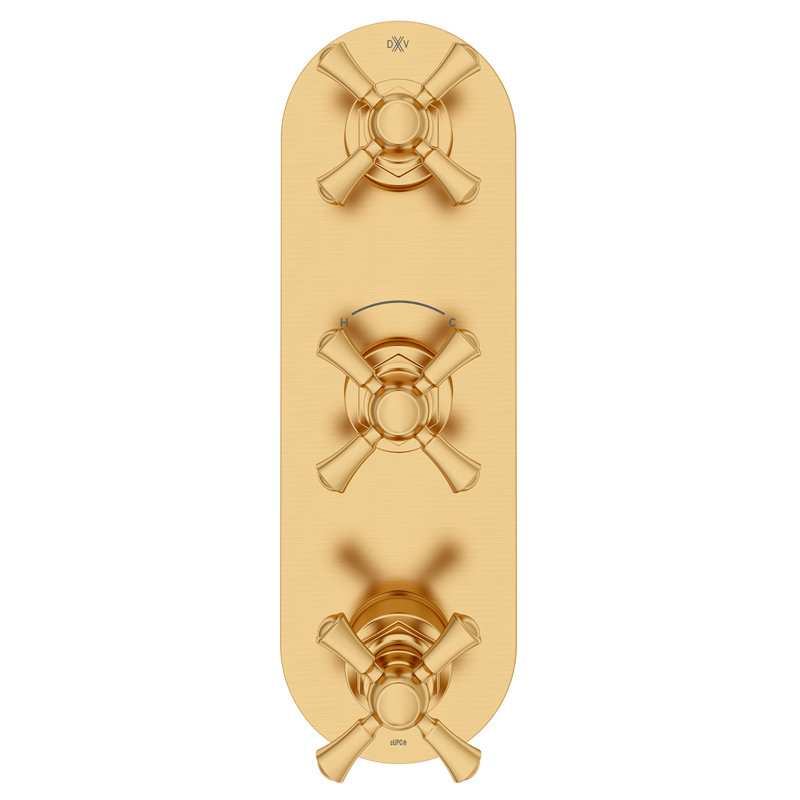 DXV Oak Hill 3-Handle Slim Valve With Cross Handles | Perigold