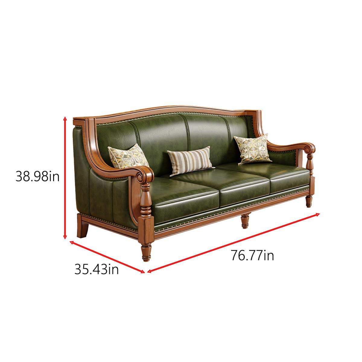 Canora Grey American sofa Solid wood retro sofa living room vi | Wayfair