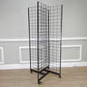 Rebrilliant Four-Sided Gridwall Display Rack Black 33.5X33.5X70" 3X4 ...