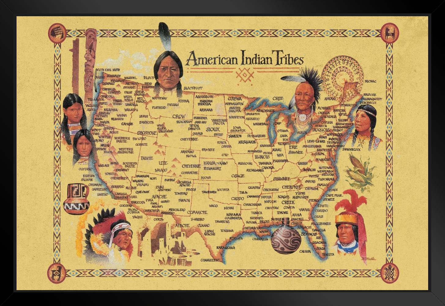 Native American Indian Tribes Map