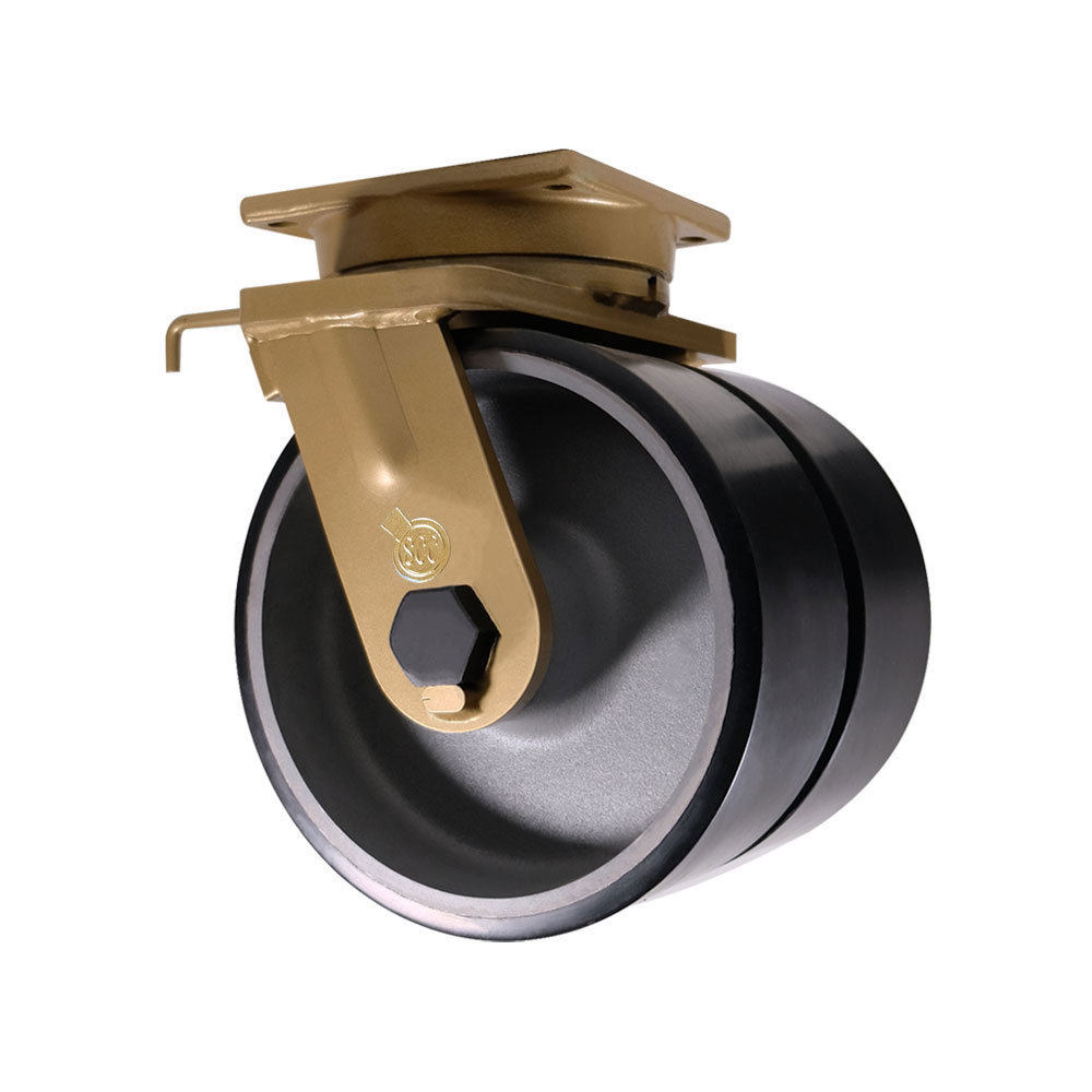 Service Caster 12 Inch Super Heavy Duty Black Poly Dual Wheel Swivel ...