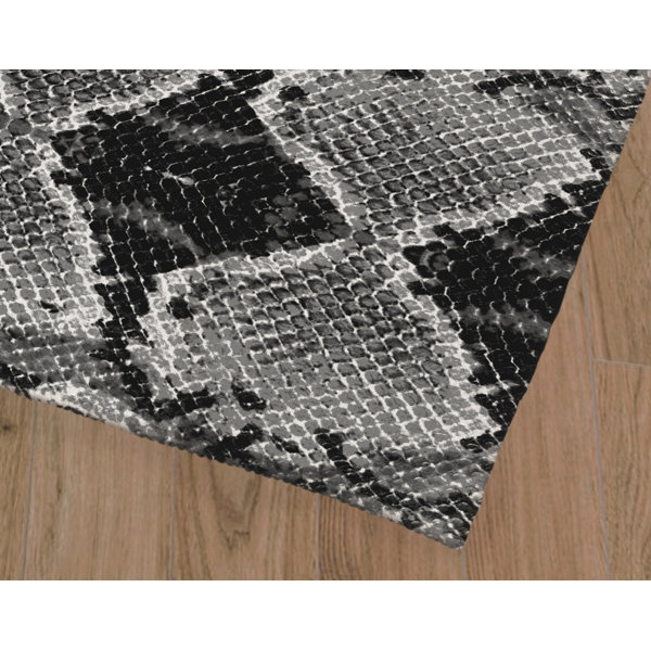 Dakota Fields Turman Animal Print Gray Indoor / Outdoor Area Rug | Wayfair