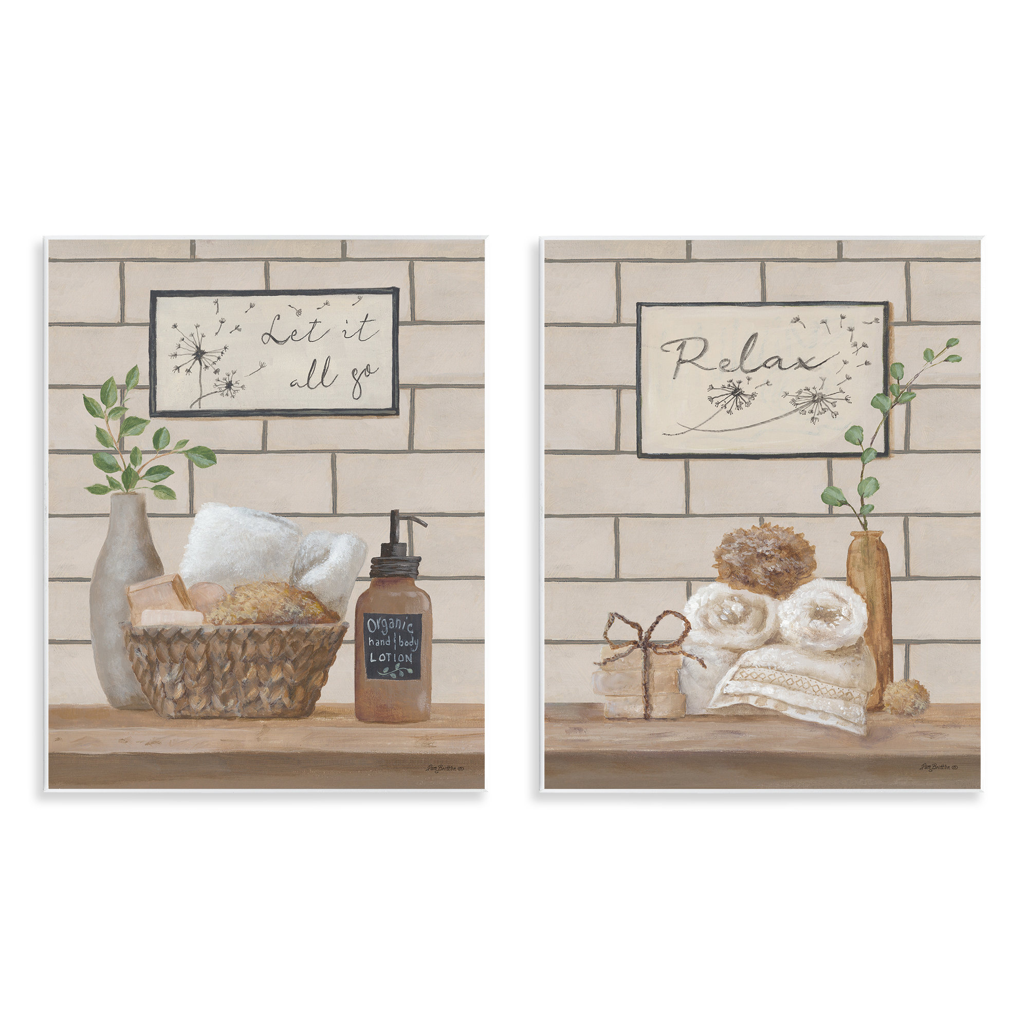 Ophelia & Co. Go Relax Traditional Bathroom 2 PC Wall Plaque Art Set by ...