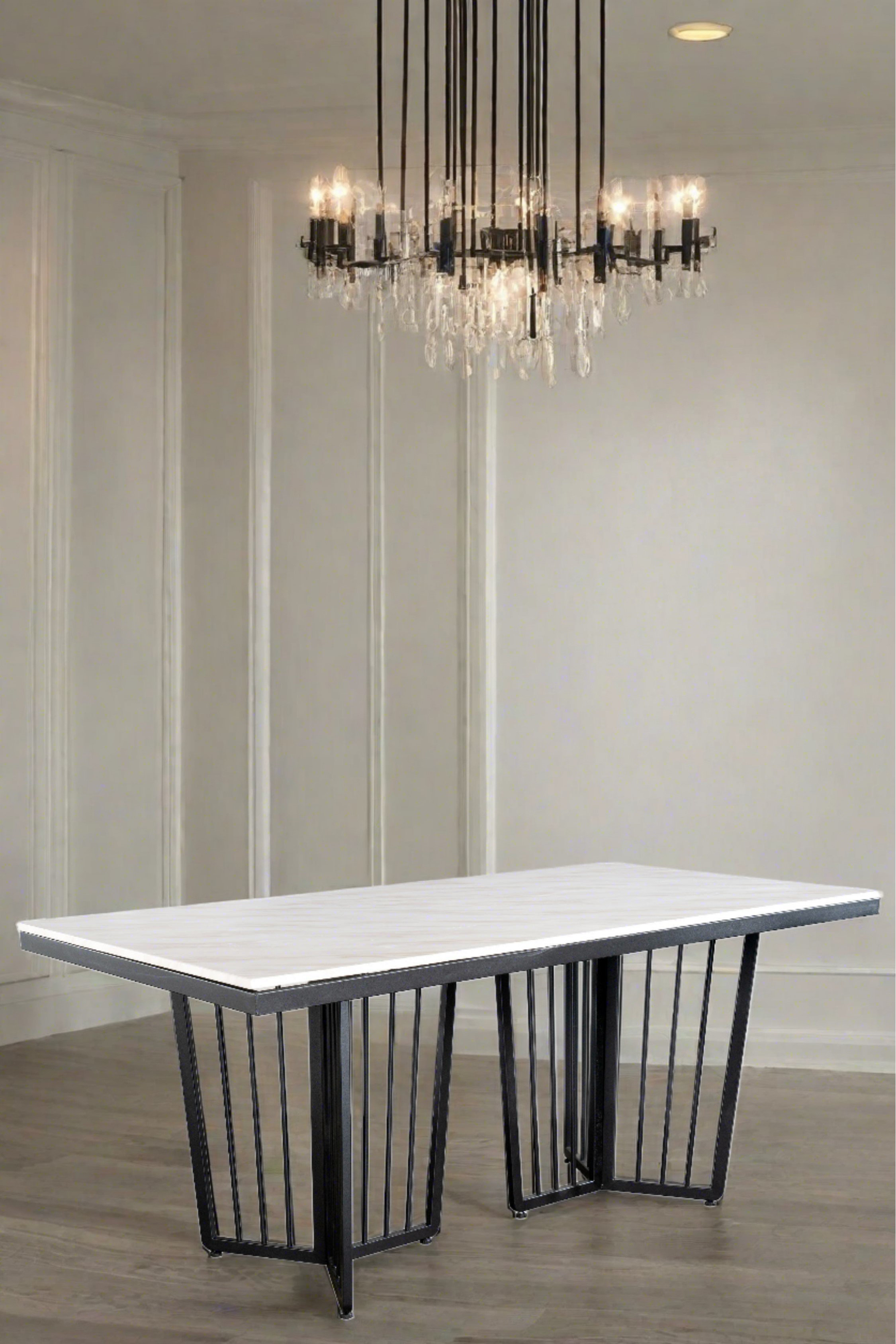Statements by J Elowen Marble Rectangle Top Dining Table – White Marble ...