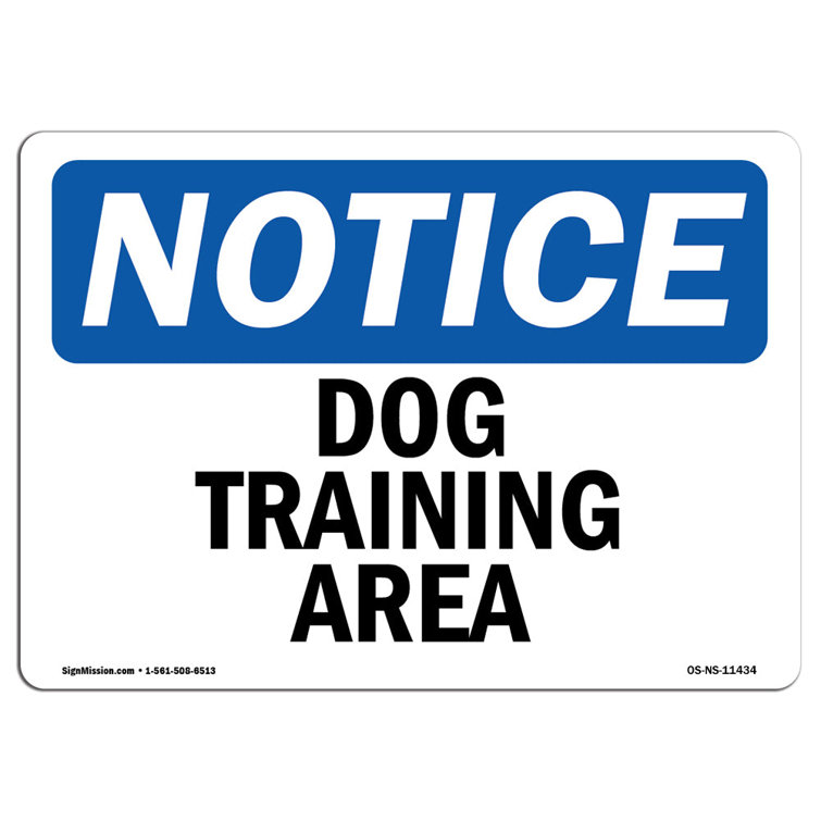 SignMission Dog Training Area Sign | Wayfair