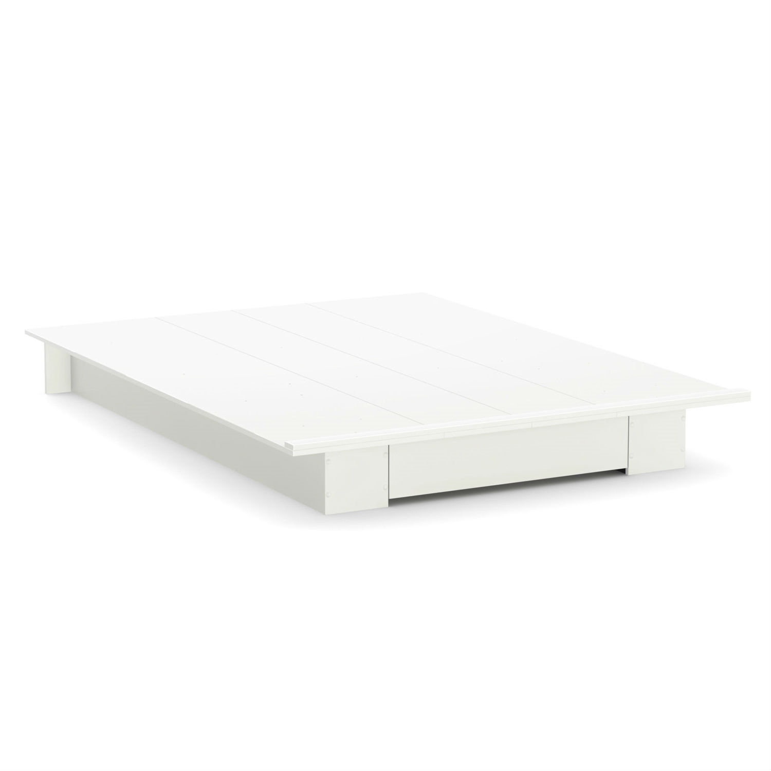 TODAY DECOR Queen size White Modern Platform Bed Frame with Bottom ...