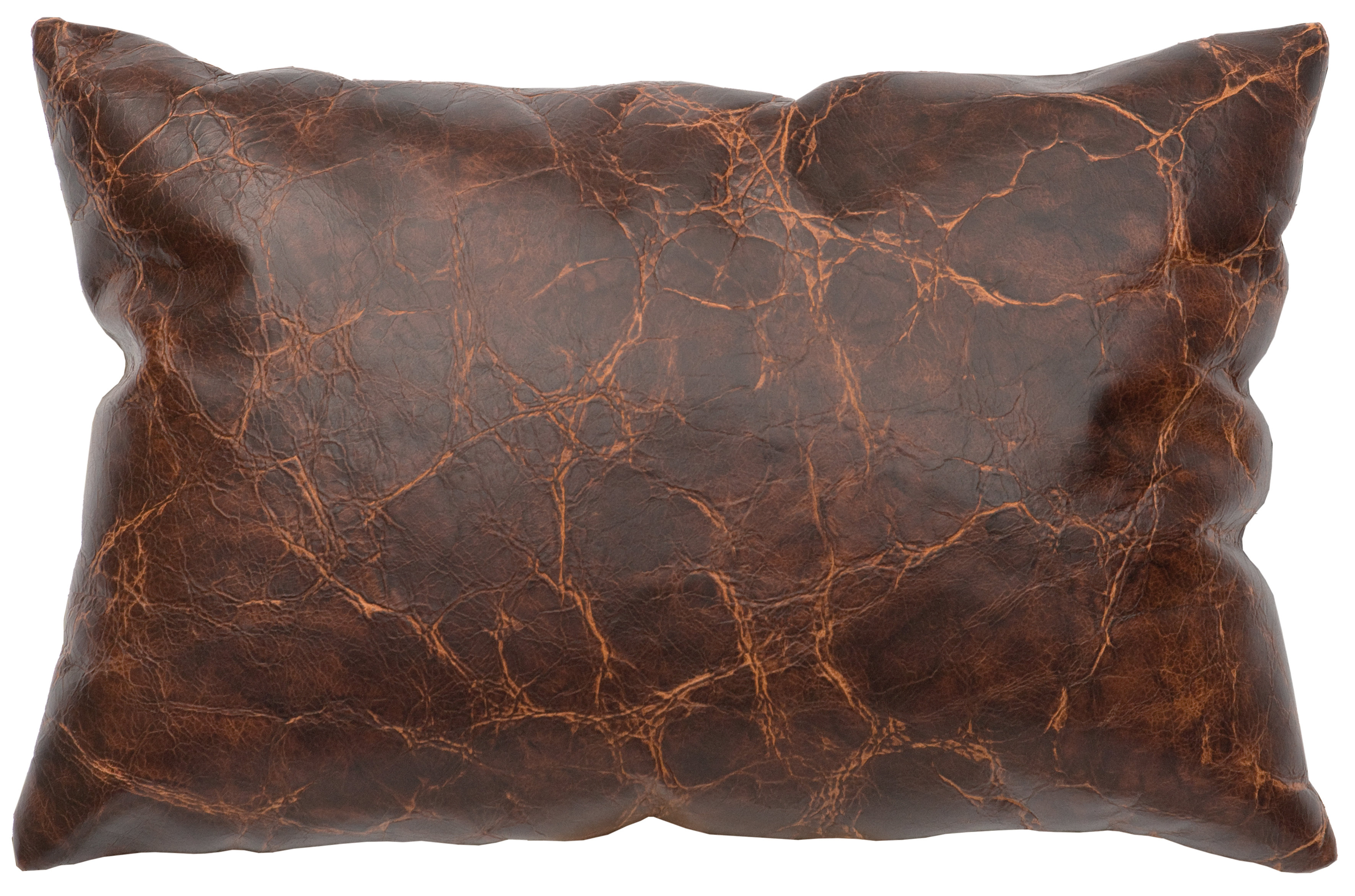 Wooded River Maple Lumbar Leather Pillow - Leather Back | Wayfair