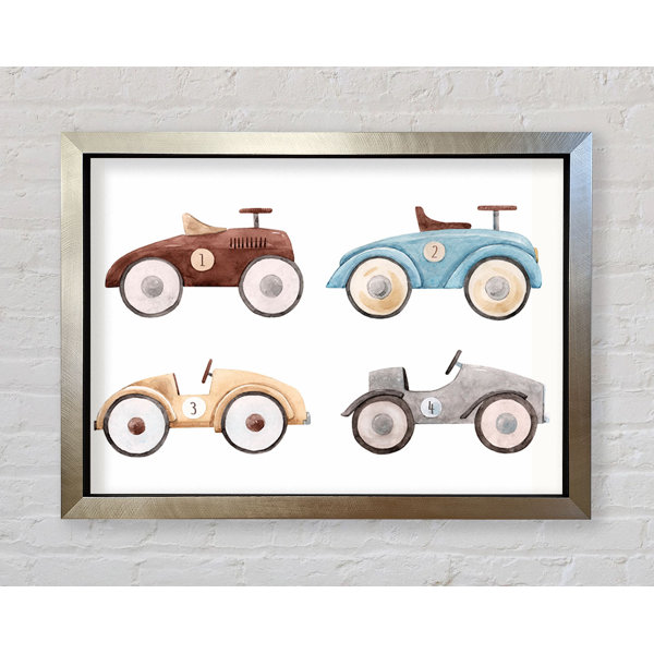 Bright Star Retro Ride On Cars - Single Picture Frame Print | Wayfair.co.uk