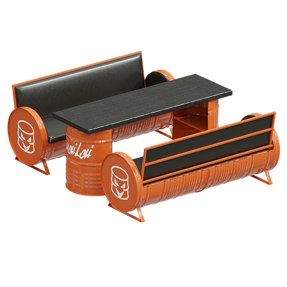 Jes Design Industrial-style Tank Table And Chairs Set 3 - Piece Solid ...