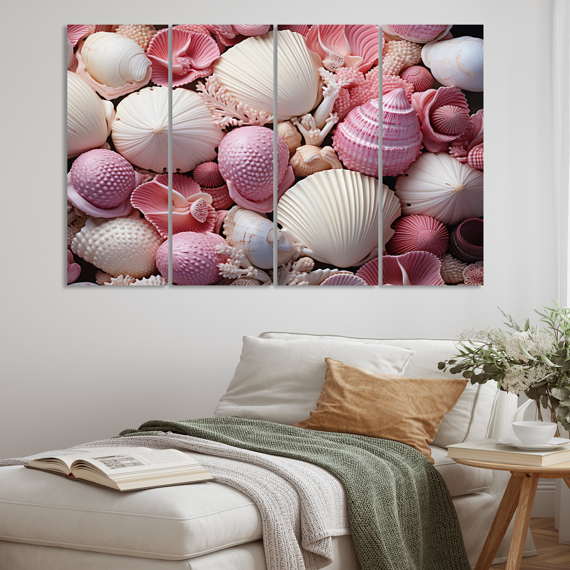 Design Art Shells Seashore Collage II - Animals Wall Art Living Room ...