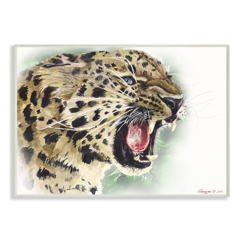 World Menagerie 'Cool Leopard Cat Animal Watercolor Painting' Graphic ...