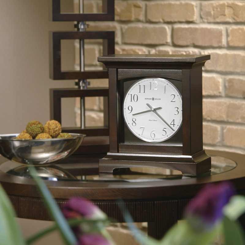 Howard Miller® Urban II Traditional Analog Wood Tabletop Clock in Black ...