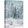 IDEA4WALL Snowy Winter Pine Tree Forest Nature Landscape Decor Framed ...