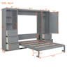 Latitude Run® Queen Size Murphy Bed Wall Bed With Closet | Wayfair