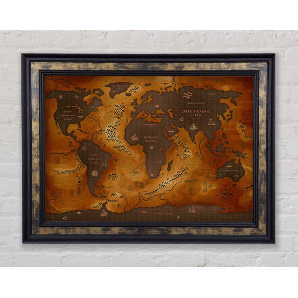 Bright Star Ancient World Map - Single Picture Frame Art Prints ...