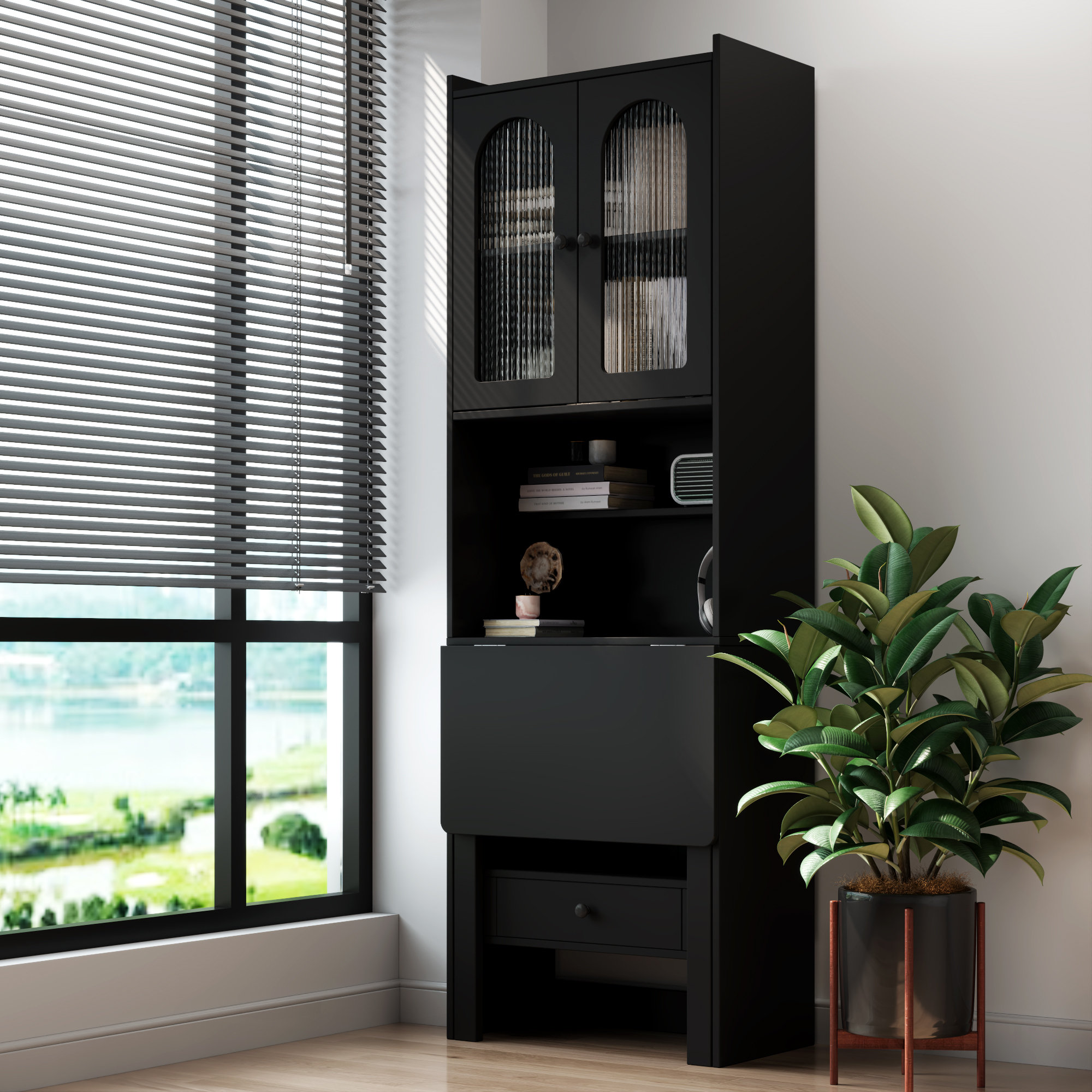 George Oliver Space-saving Multifunctional Desks, Wood Mdf Compact ...