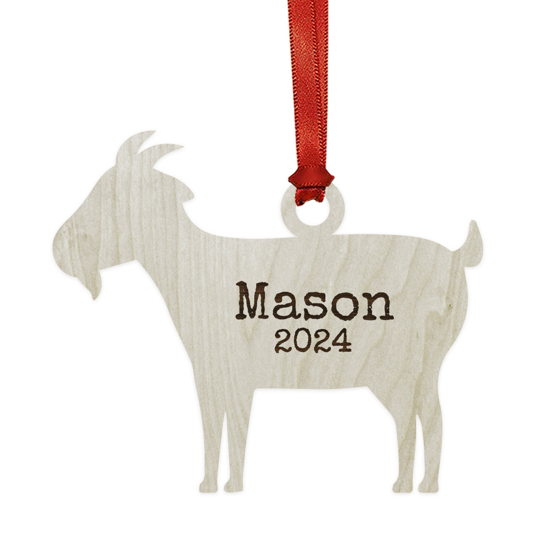 Ophelia & Co. Custom Laser Engraved Wooden Goat Scream Ornament ...