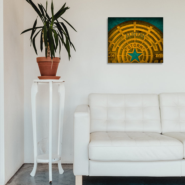 Latitude Run® Austin Manhole Cover, Austin Texas - Canvas Photograph ...
