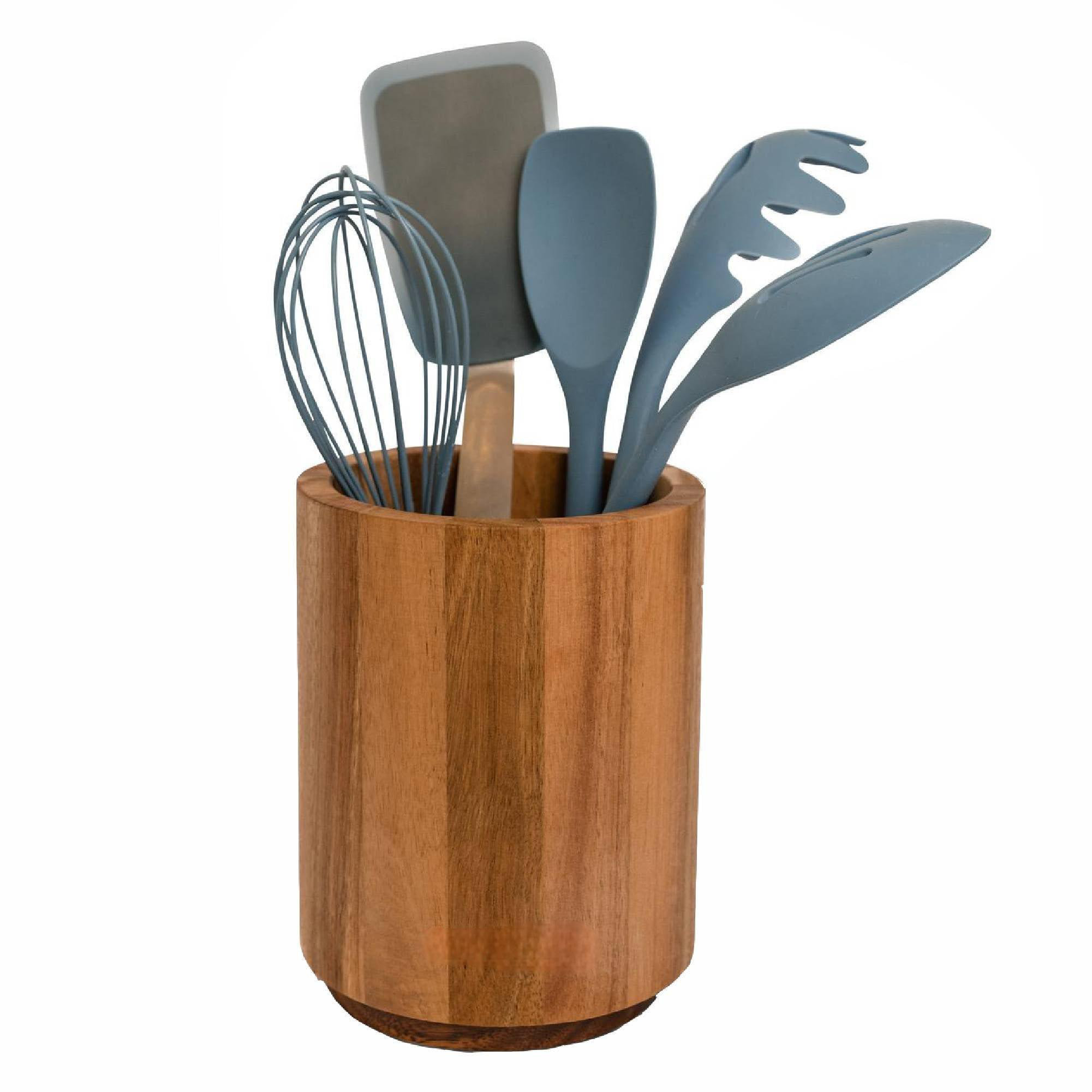 Loon Peak® Wooden Rotating Kitchen Utensil Holder - Countertop Cooking ...