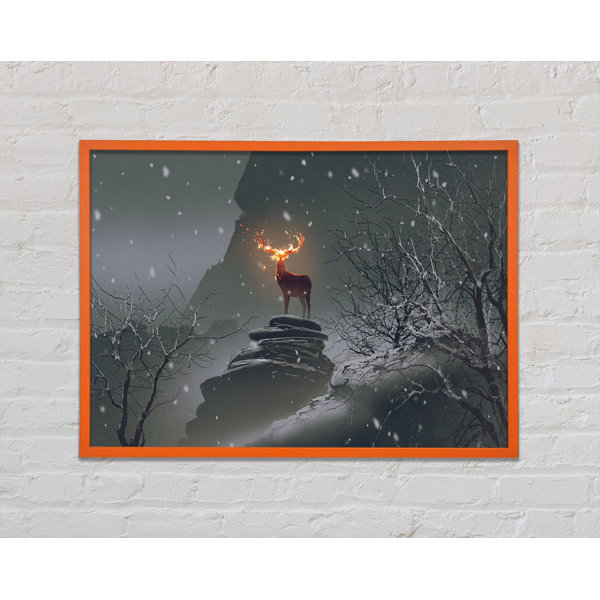 Brayden Studio Fire Stag - Single Picture Frame Art Prints | Wayfair.co.uk