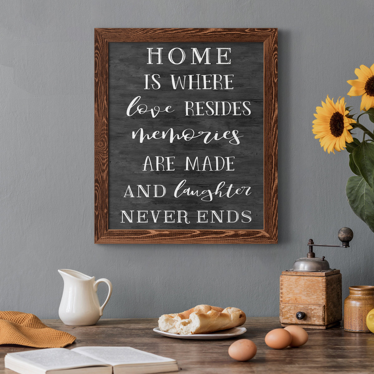 Wexford Home Love Resides - Picture Frame Textual Art on Canvas | Wayfair