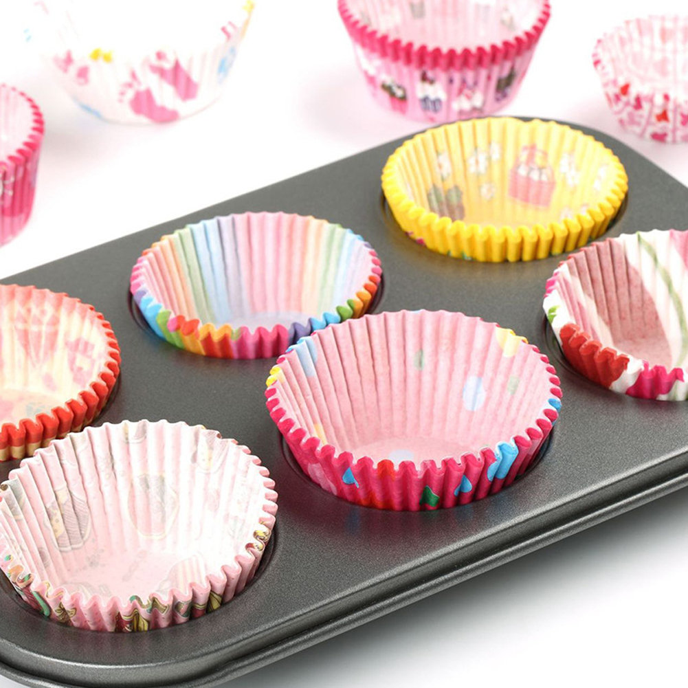 BONYOUN 100Pcs/Bag Baking Cup Lightweight Space-Saving Eco-Friendly ...