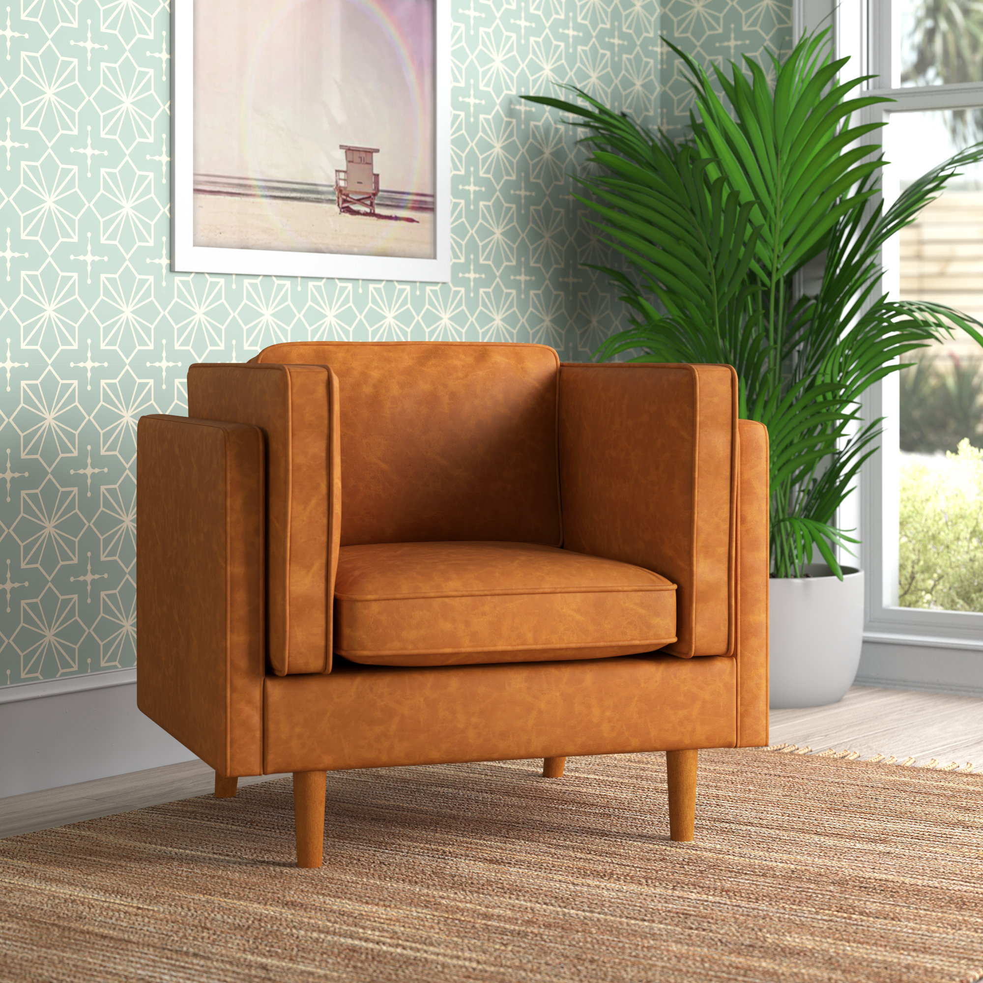 Wade Logan® Atley High Sided Armchair & Reviews | Wayfair