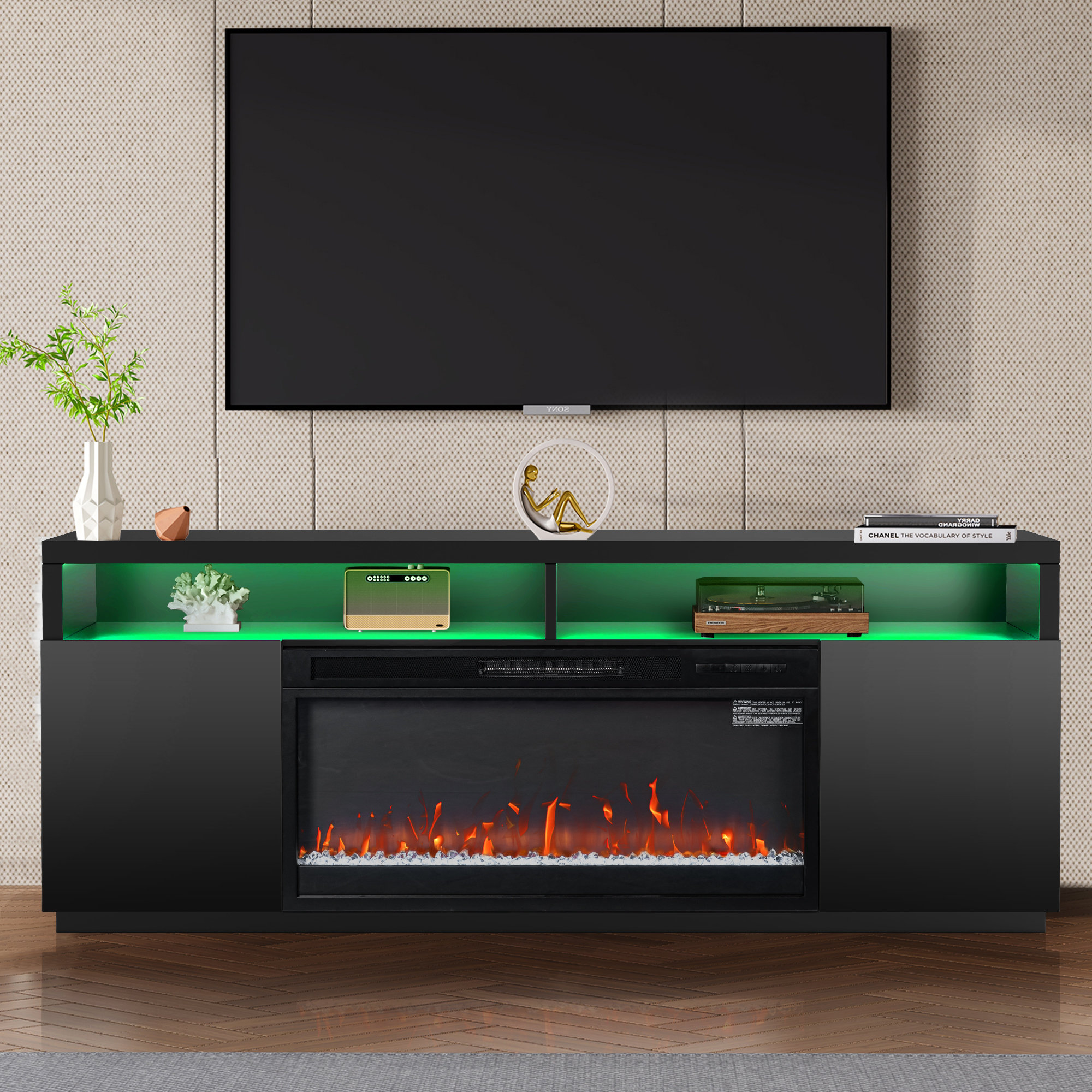 Ivy Bronx 68" Fireplace TV Stand For TV Up To 78", Media Console with ...