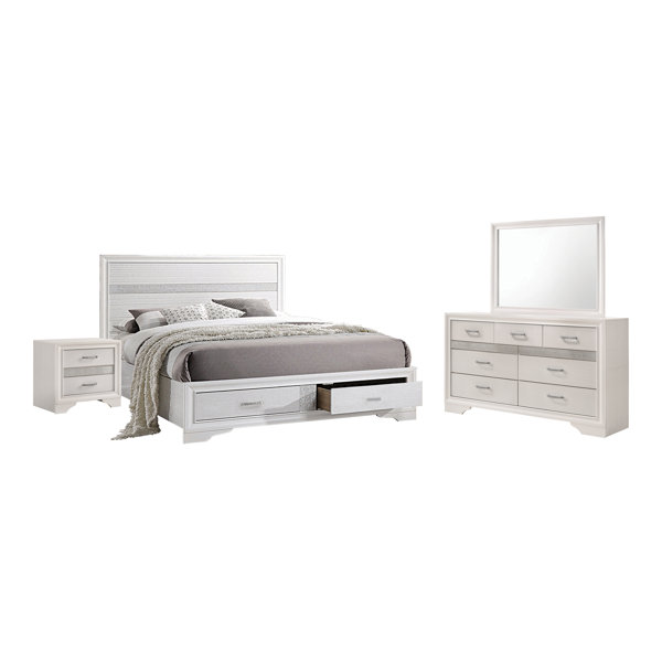 Rosdorf Park Keari 4 - Piece Bedroom Set in White | Wayfair