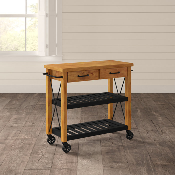 Williston Forge Ashwaubenon Wood Kitchen Cart & Reviews | Wayfair
