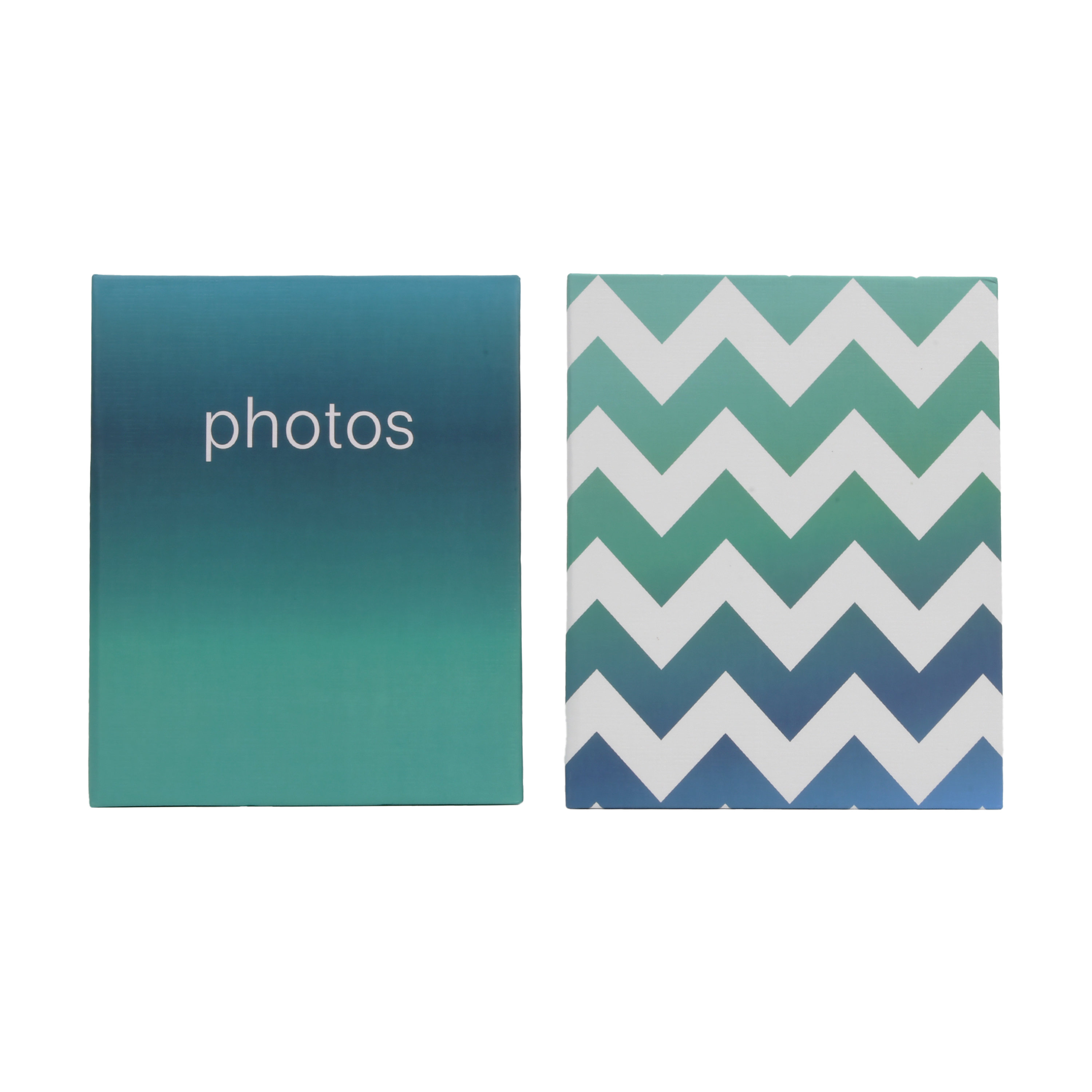 Ebern Designs New View Gifts Blue/ Grey Chevron Photo Album 2 Pack ...