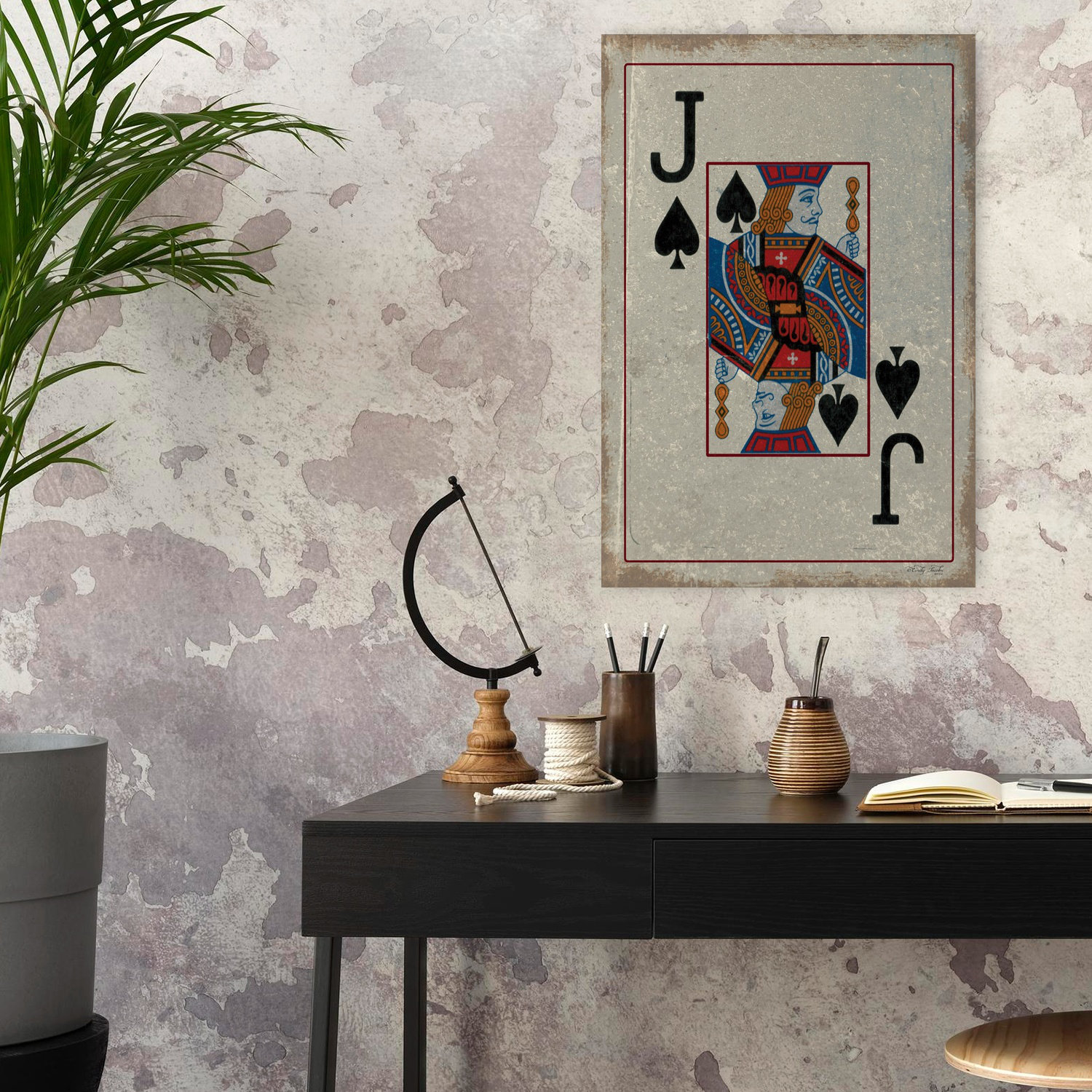 Red Barrel Studio® Jack Of Spades Abstract Contemporary Art | Wayfair