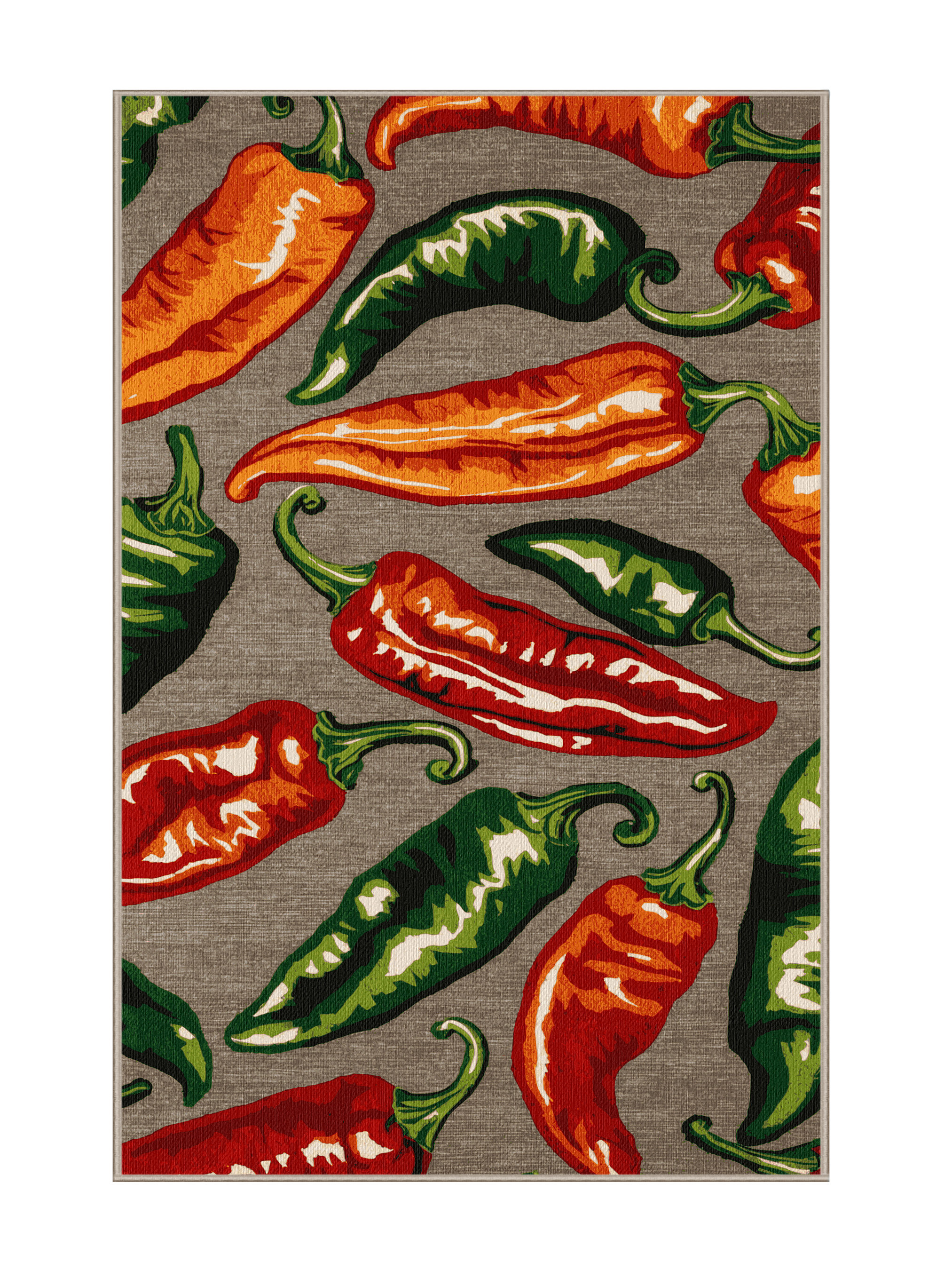 Dakota Fields Washable Hot Pepper Serrano Vegetables Area Rug | Wayfair