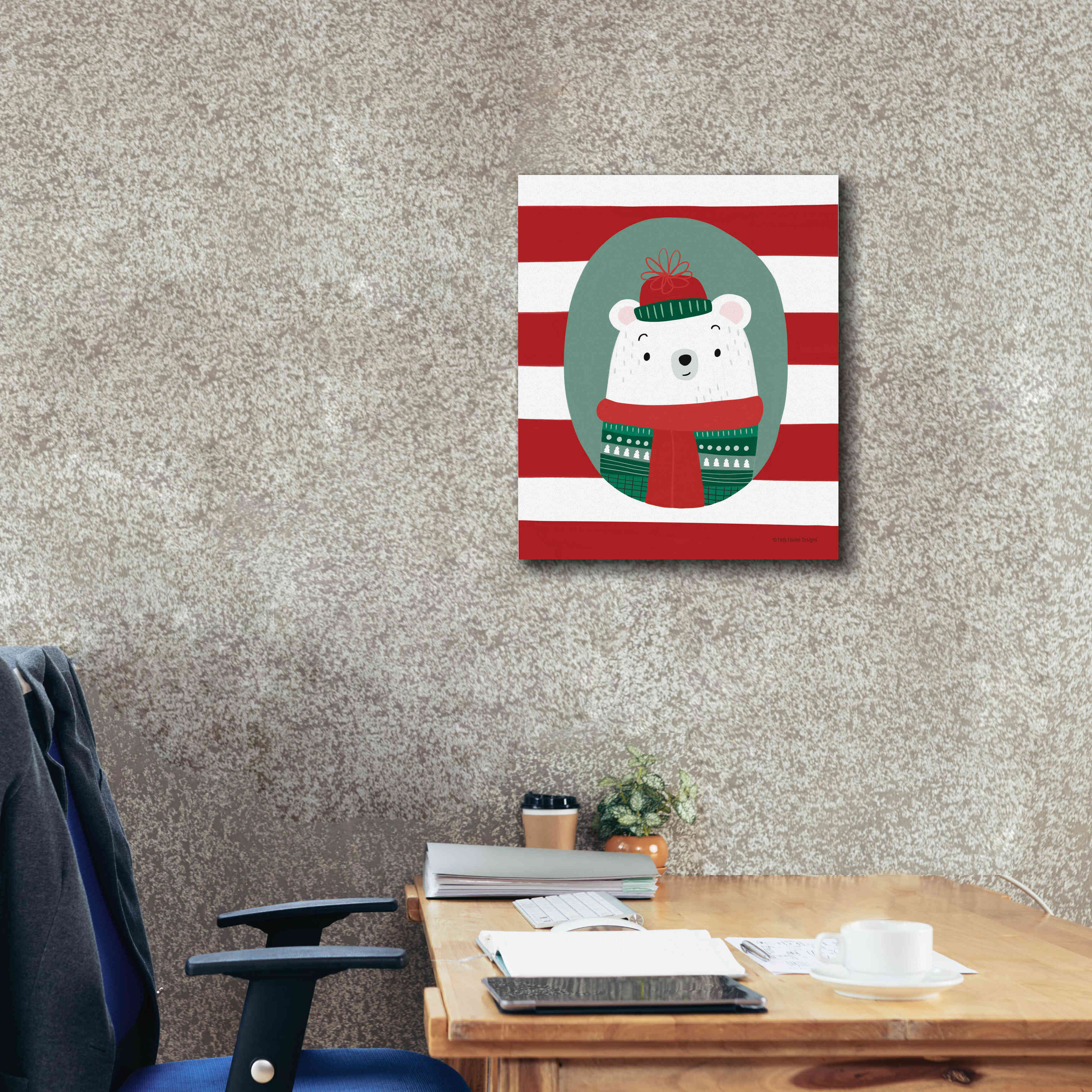 The Holiday Aisle® Polar Sweater On Canvas by Lady Louise Designs Print ...