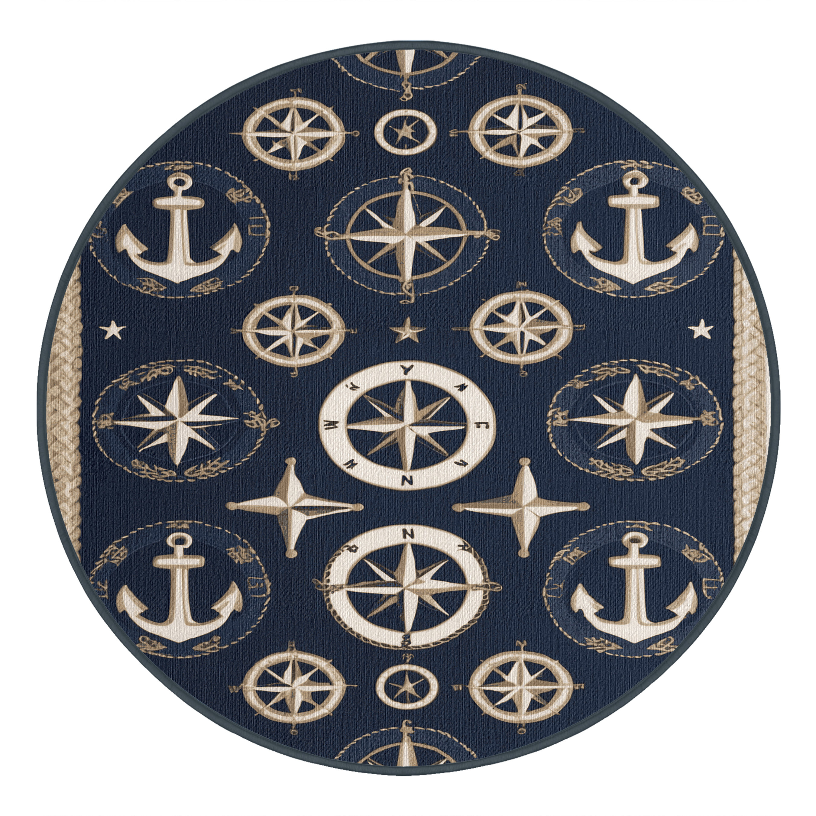Longshore Tides Washable Naval insignias Nautical Area Rug | Wayfair