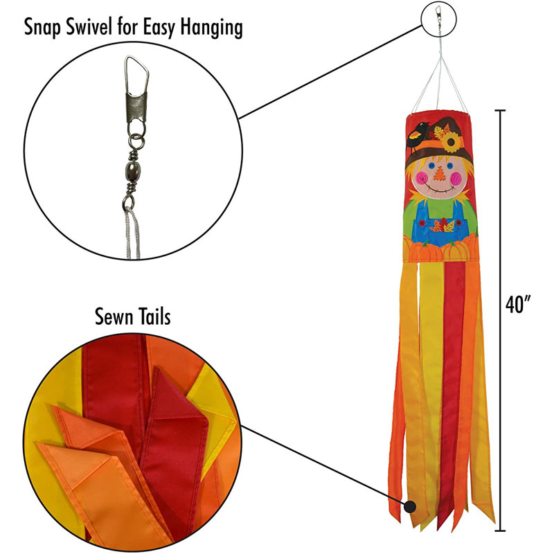 August Grove® Scarecrow 40" Windsock | Wayfair