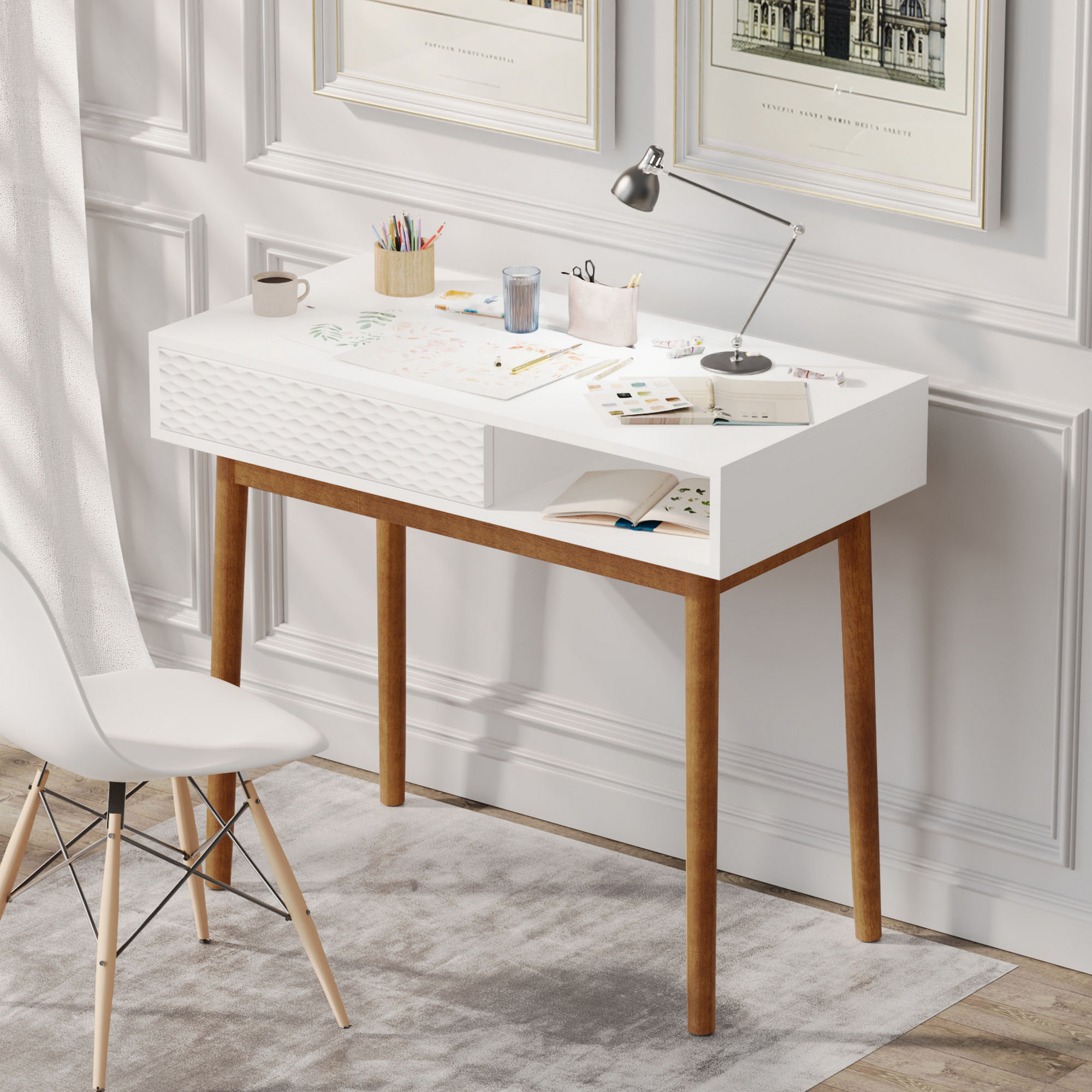 George Oliver Zenaida 39.37'' Desk | Wayfair