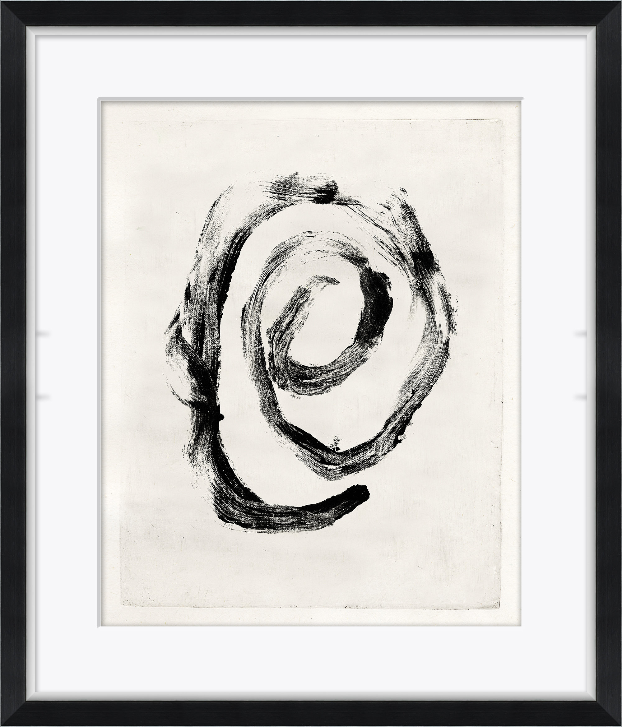Soicher Marin 'Black & White Swirl' - Picture Frame Painting on Paper ...