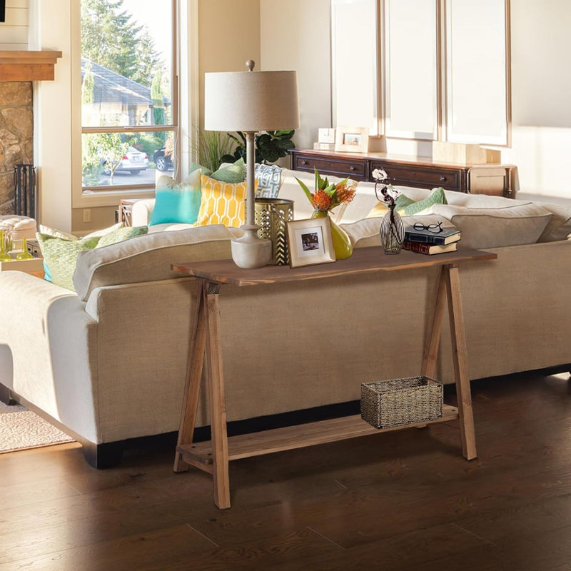 Millwood Pines Console Tables For Living Room Solid Wood 2-Tier Sofa ...