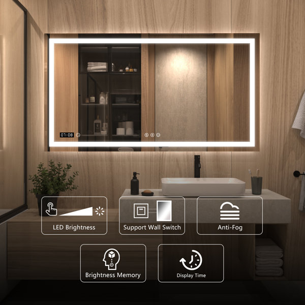 ALM Large Size LED Lighted Bathroom Vanity Mirror | Wayfair