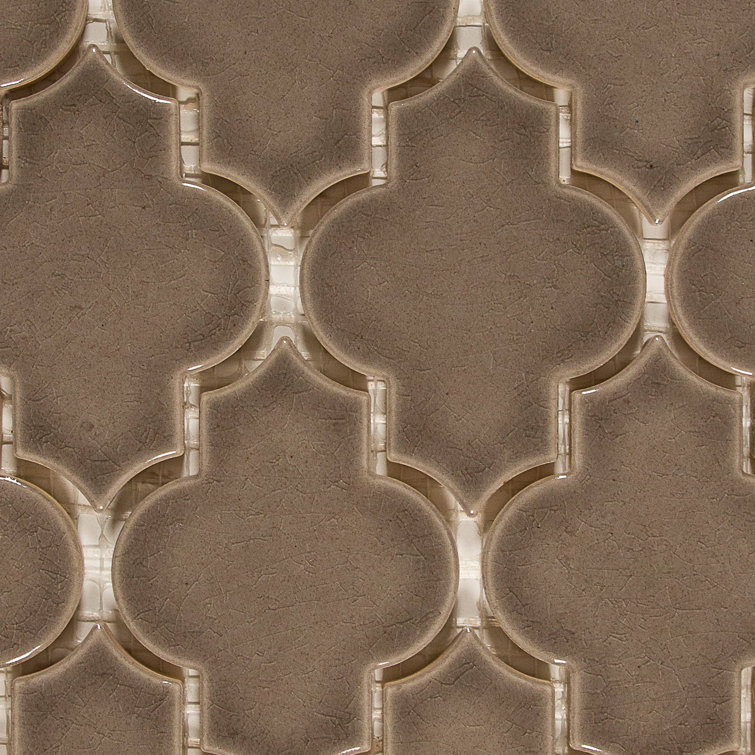 Medici & Co. Alhambra 3" x 4" Ceramic Arabesque Mosaic Wall Tile | Wayfair