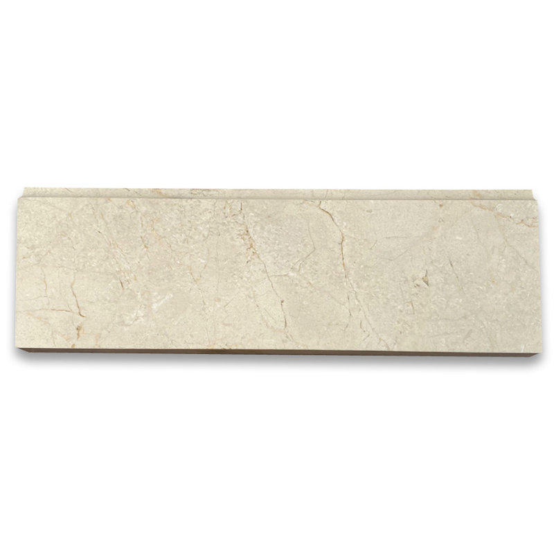 Marble Online 4" x 12" Matte Marble Specialty Trim in Beige | Wayfair