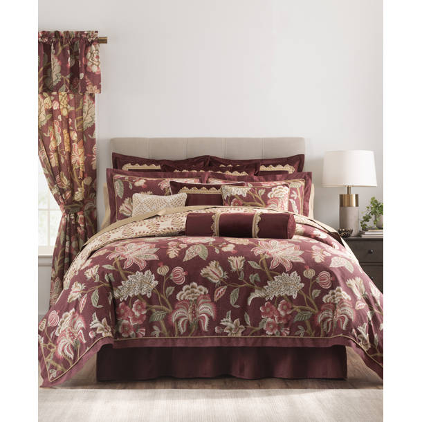 Rose Tree Harrogate Paisley Ruffled 80'' W Window Valance in | Wayfair