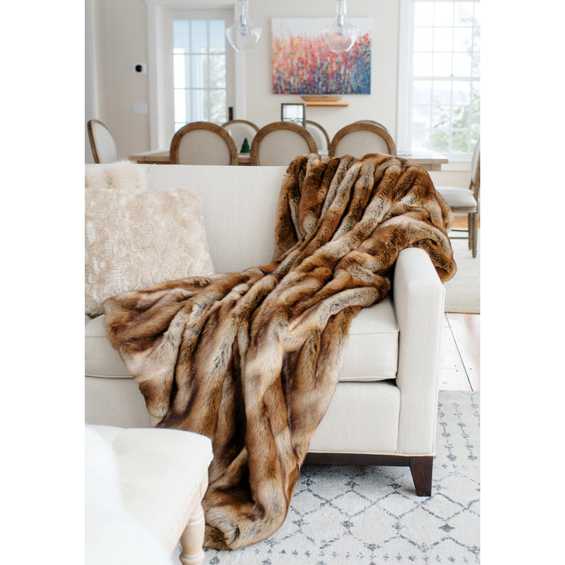 FABULOUS-FURS Signature Series Faux Fur Throw Fisher | Wayfair