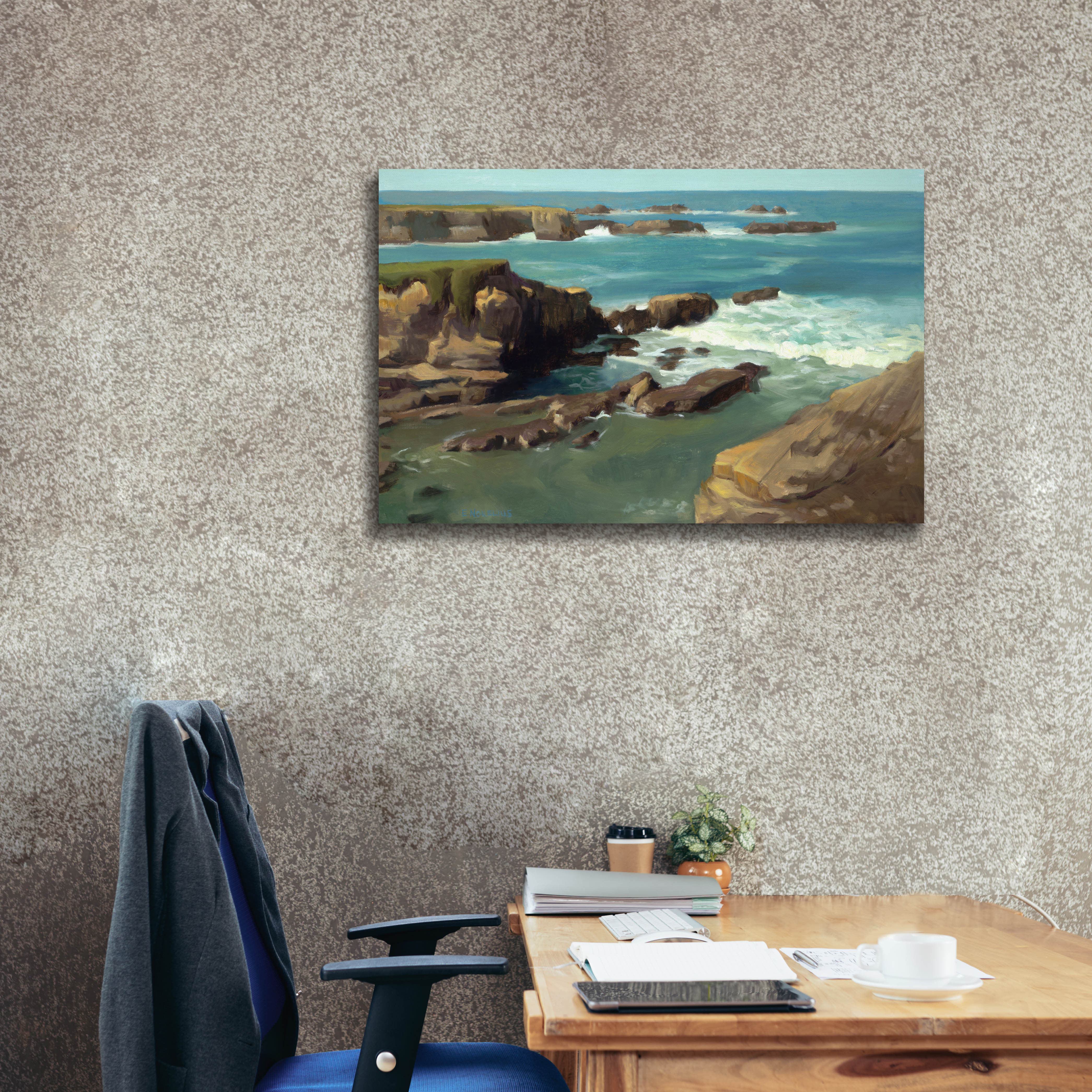Highland Dunes 'Mendocino Coast' by Erica Pollock Norelius Canvas Wall ...